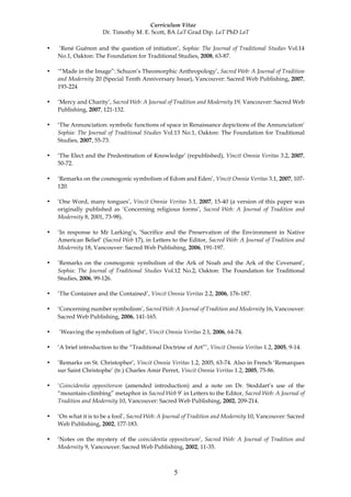 Timothy Scott CV | PDF