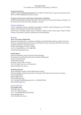 Timothy Scott CV | PDF