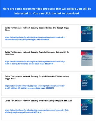 Guide To Computer Network Security Joseph Migga Kizza | PDF