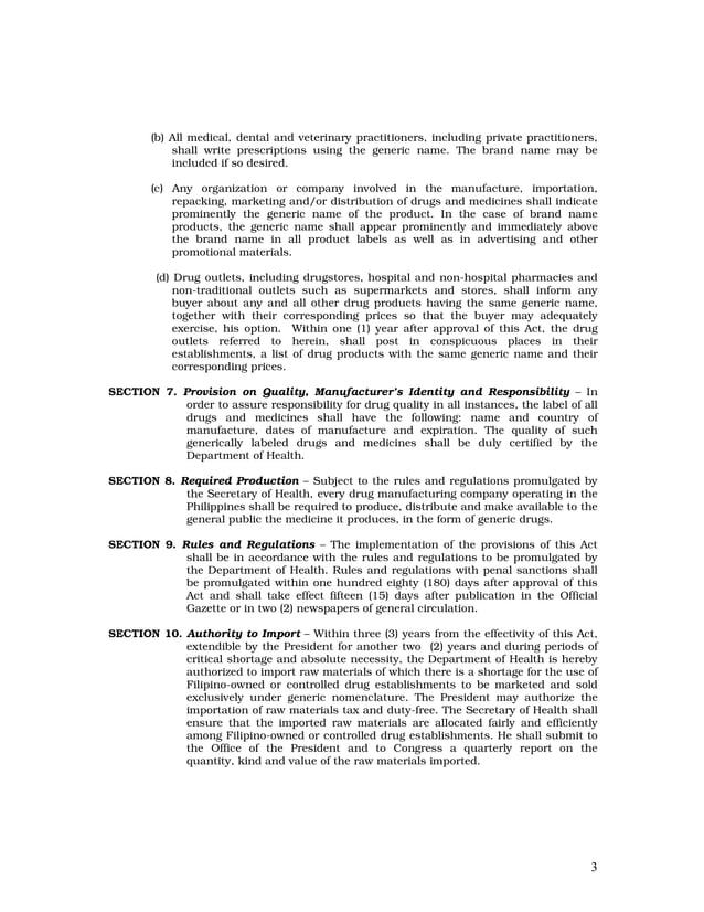 54278982 ra6675-generics-act-of-1988 | PDF