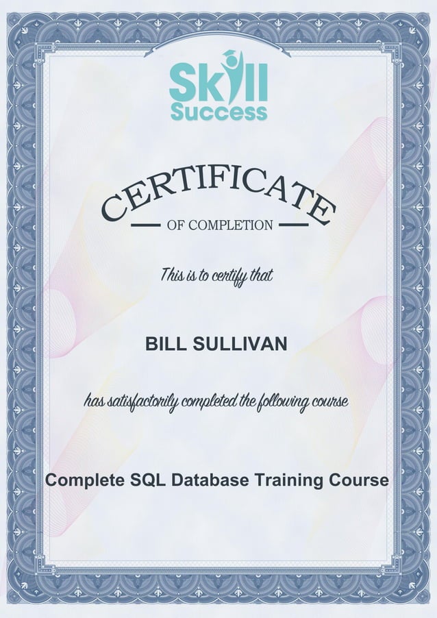SQL Certificate | PDF