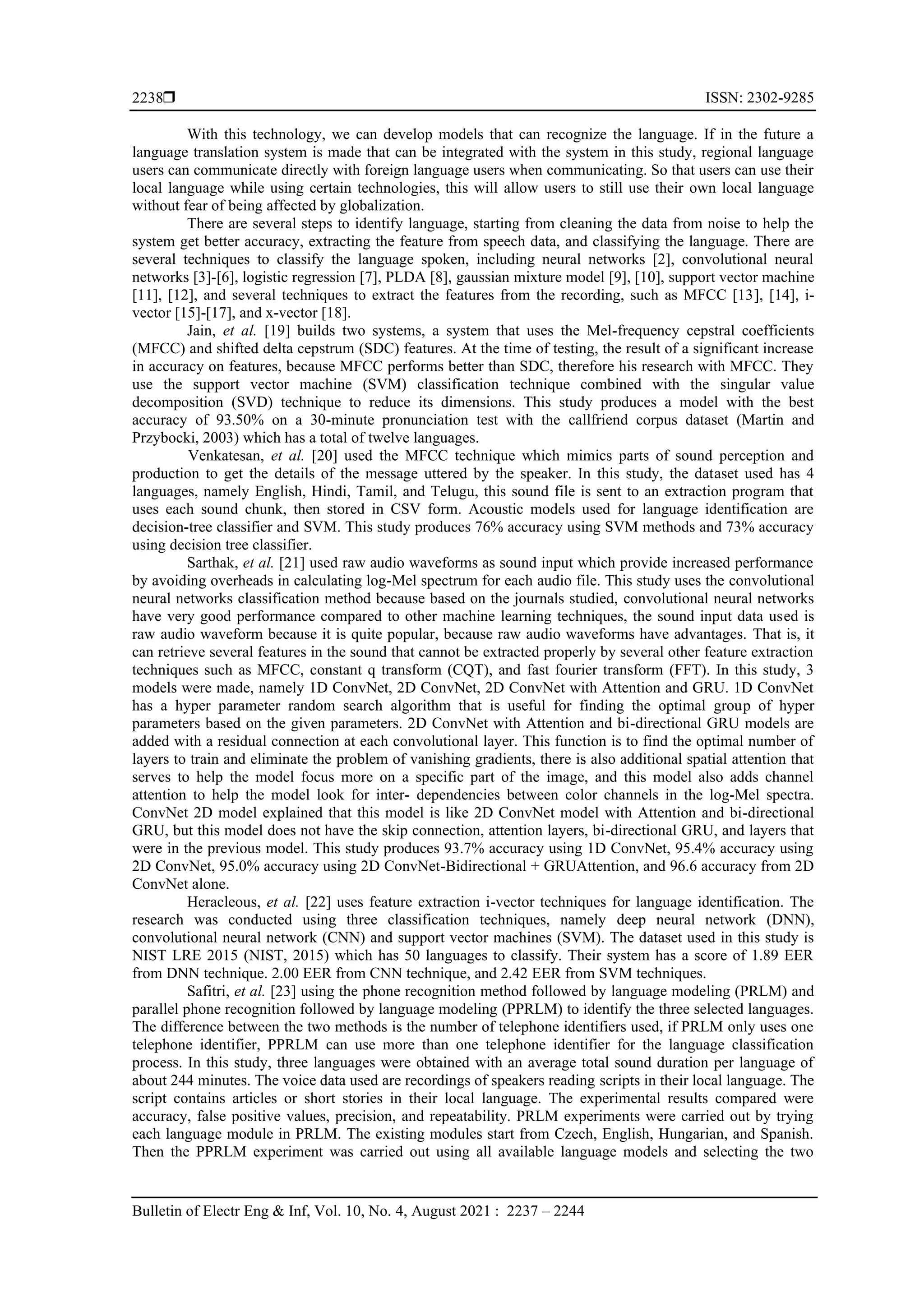 Spoken language identification using i-vectors, x-vectors, PLDA and logistic regression | PDF