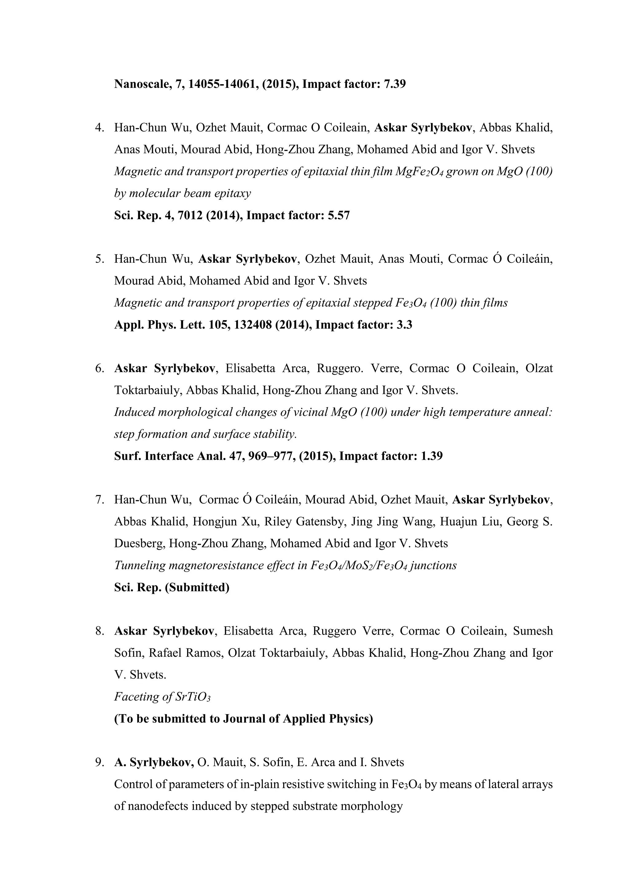 Askar Syrlybekov's updated CV | PDF