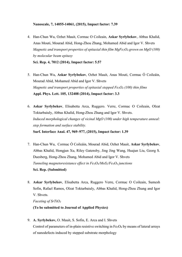 Askar Syrlybekov's updated CV | PDF