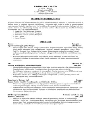 BENOIT RESUME (2014) | DOC