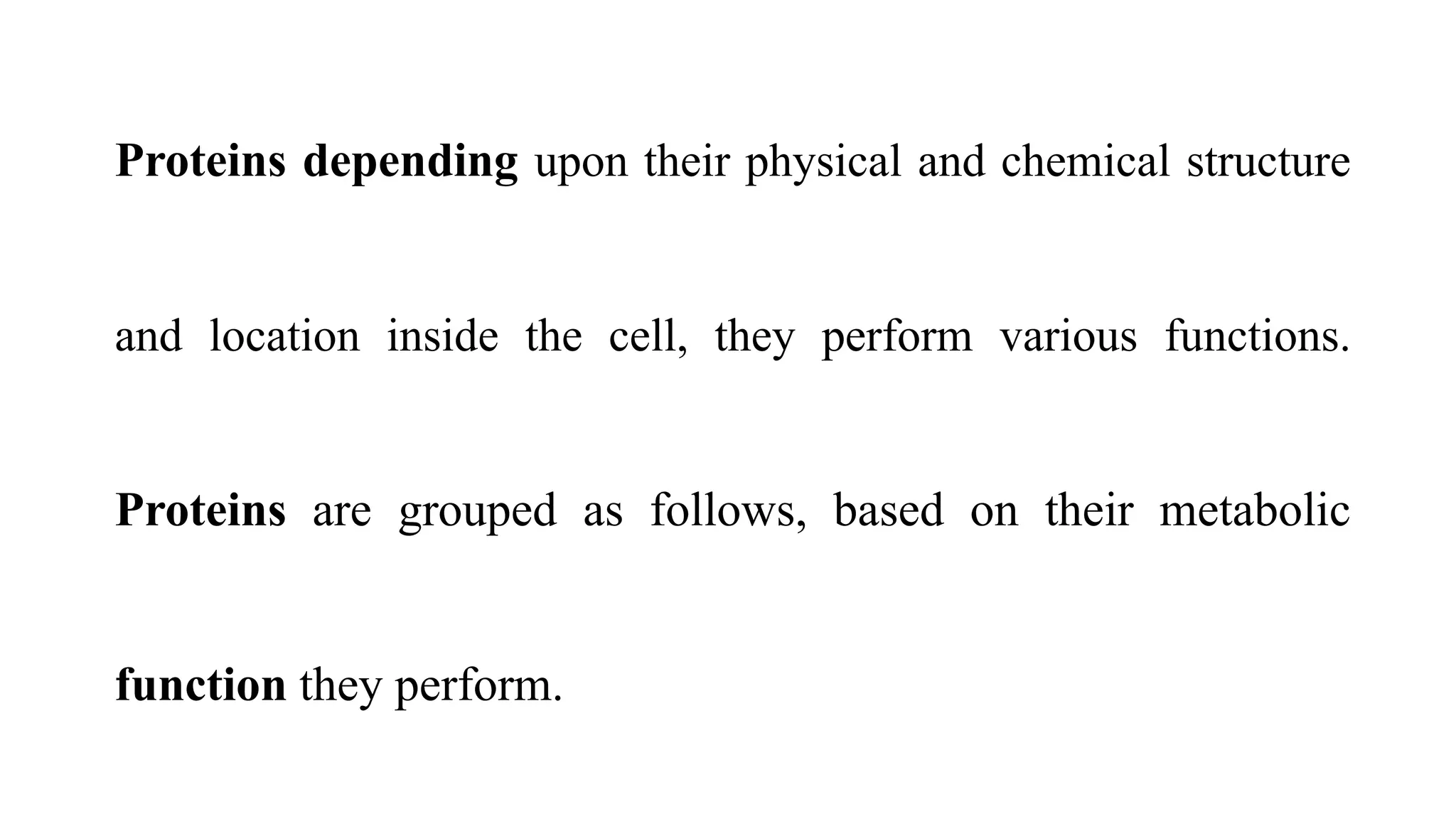 Classification of Proteins on Biological Function | PPT