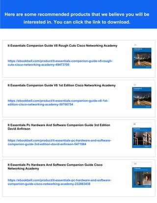 It Essentials Companion Guide V7 Cisco Networking Academy | PDF