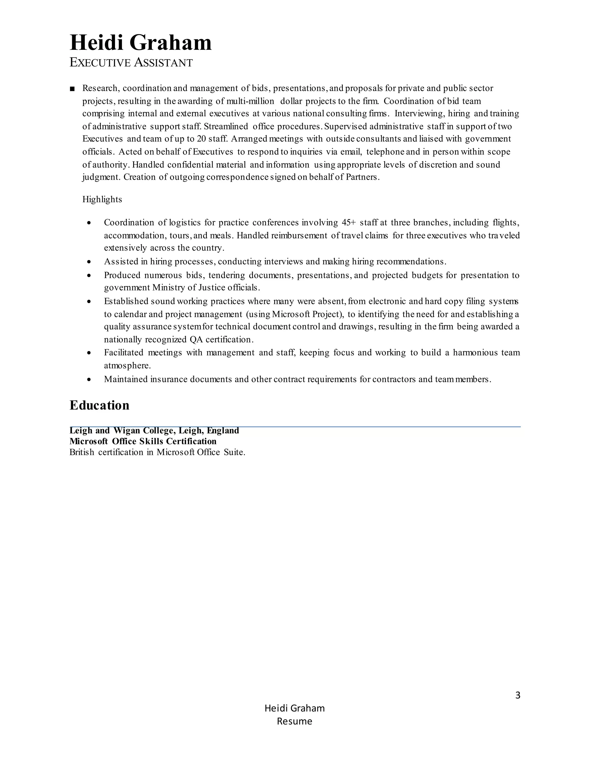 HGraham_resume_M | DOCX | Desktop Publishing | Computer Software and ...