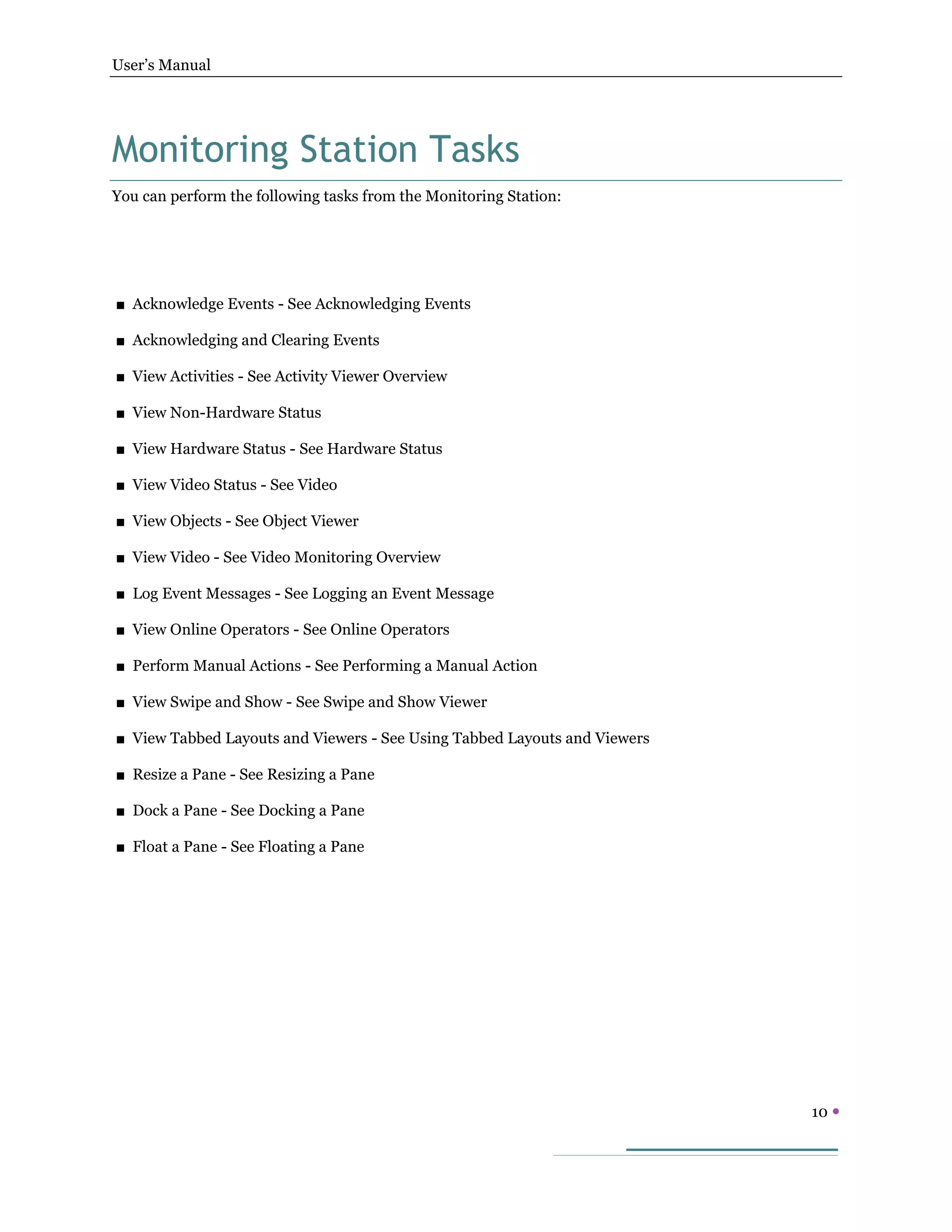 Ccure 9000 Monitoring Station User's Manual | PDF