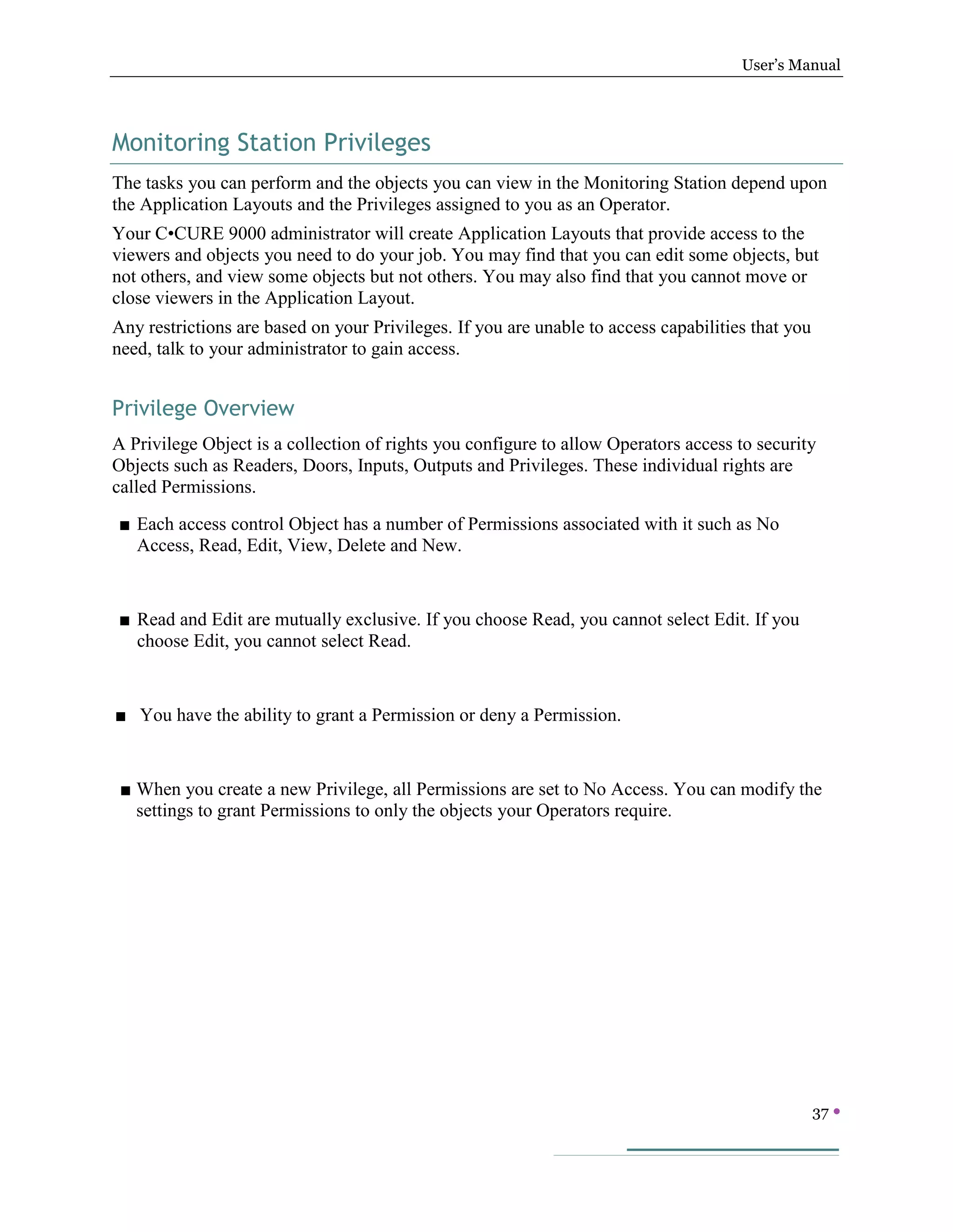 Ccure 9000 Monitoring Station User's Manual | PDF