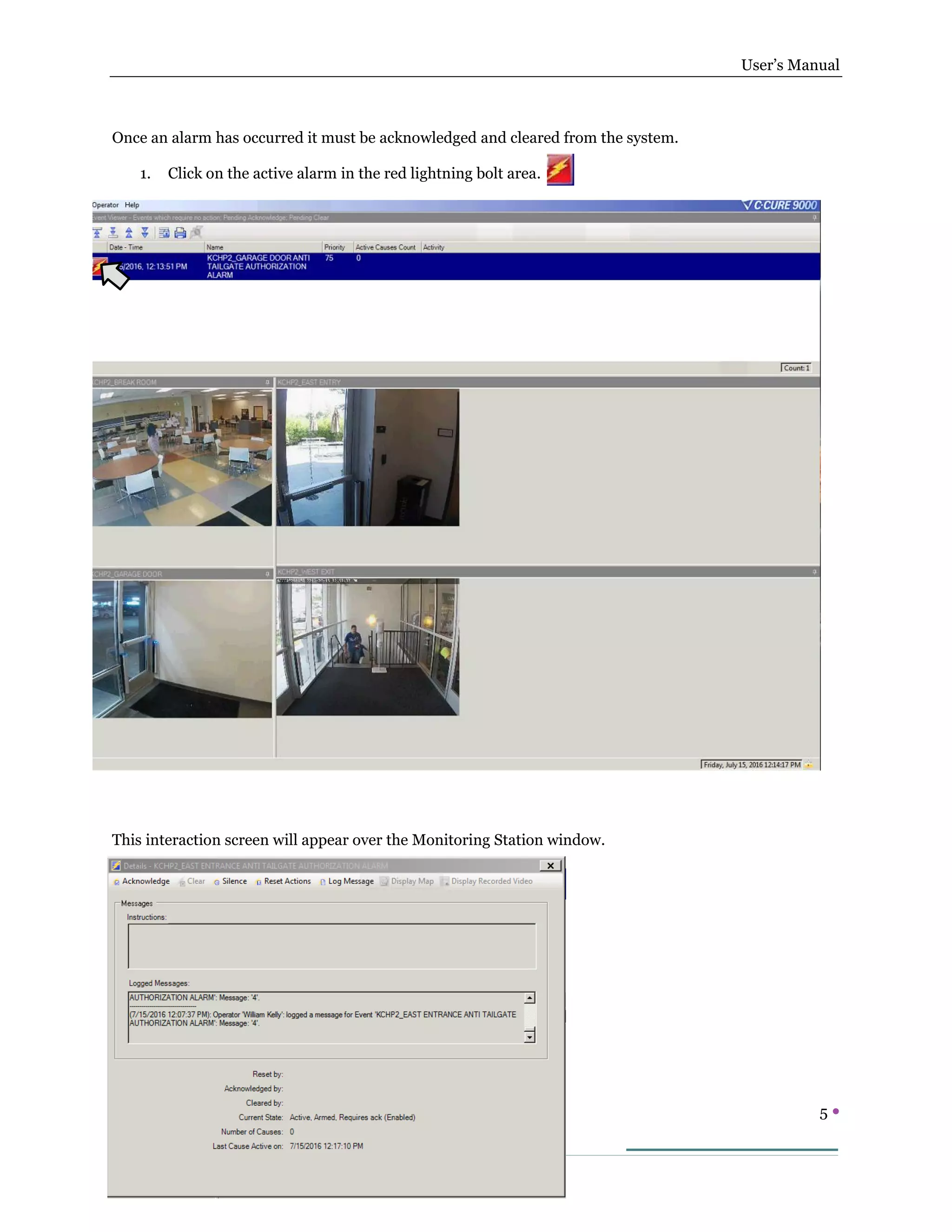 Ccure 9000 Monitoring Station User's Manual | PDF