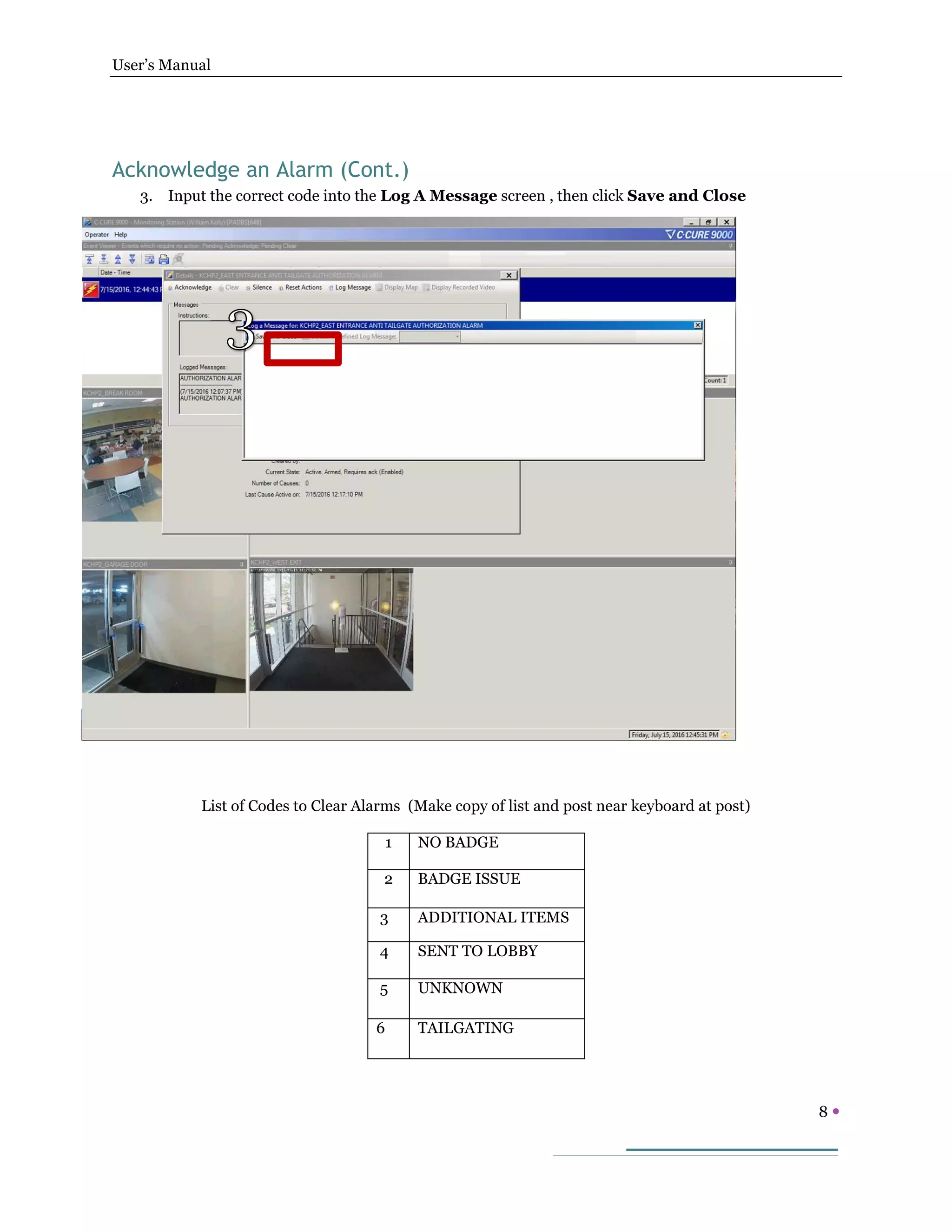 Ccure 9000 Monitoring Station User's Manual | PDF