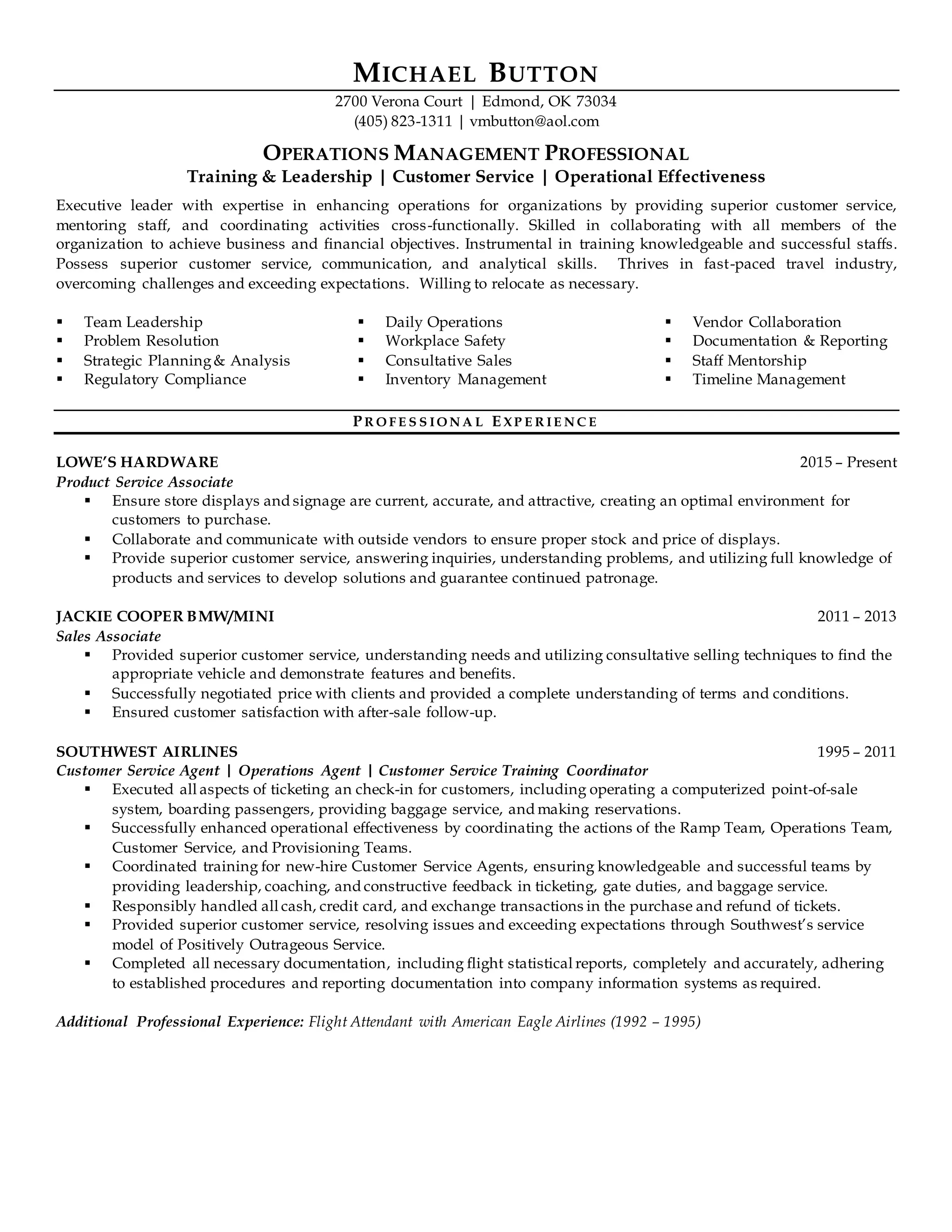 michaelbuttonresume | DOCX