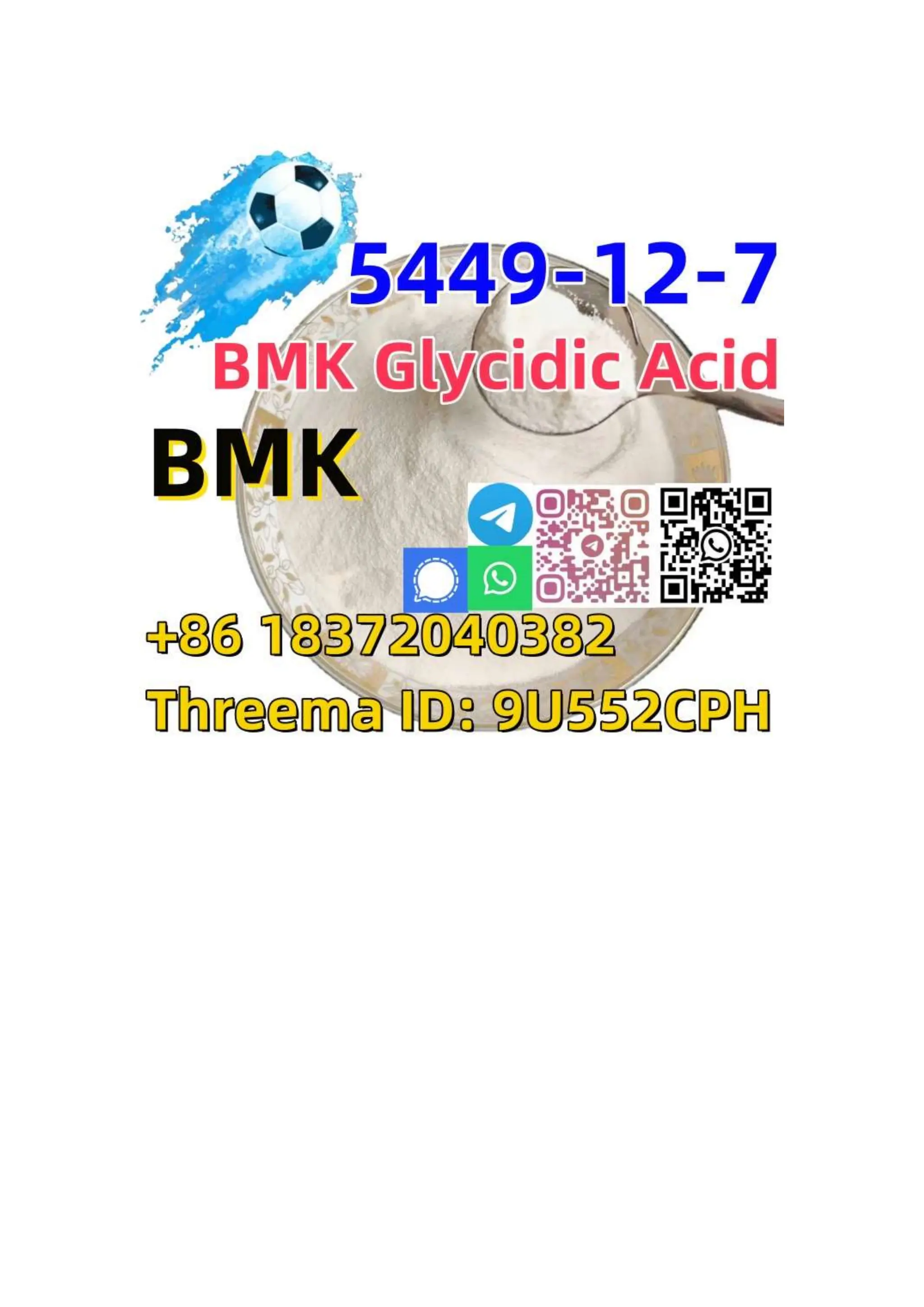 Buy Bmk powder factory price CAS 5449-12-7 BMK Glycidic Acid | PDF