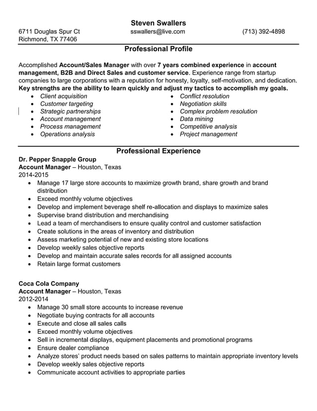 Steven Swallers Resume | PDF