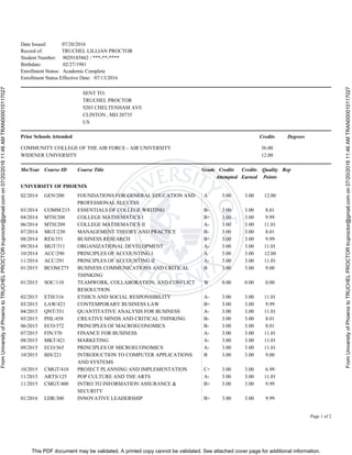 Official Transcripts_UOP_BSBM | PDF | College Education | Education