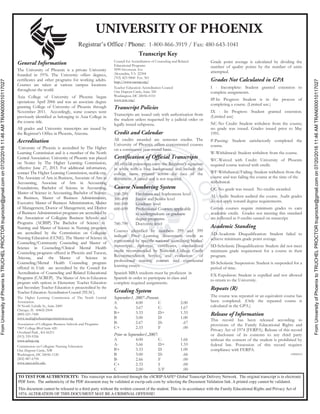 Official Transcripts_UOP_BSBM | PDF | College Education | Education