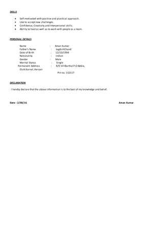 AMAN RESUME FINAL ....... | DOCX