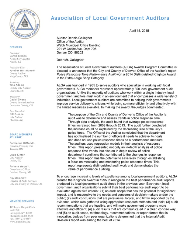 Denver - Letter | PDF