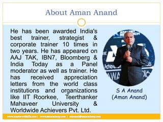S A Anand_Profile | PPT