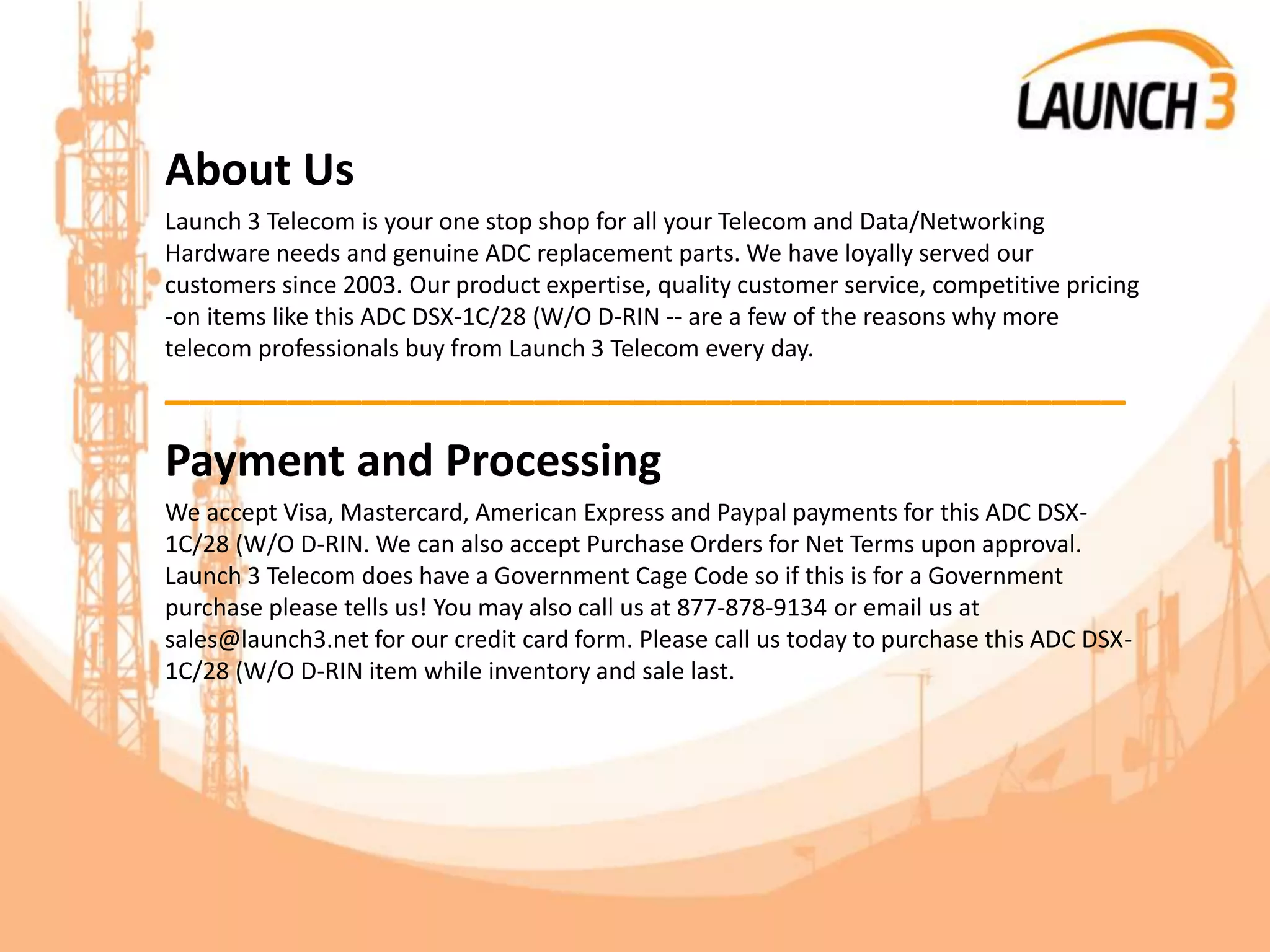 ADC DSX-1C/28 (W/O D-RIN | PPT