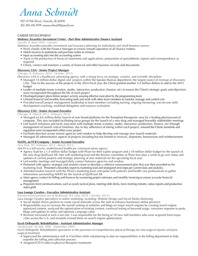 Anna Schmidt's Resume (3) | PDF | Business Administration | Business