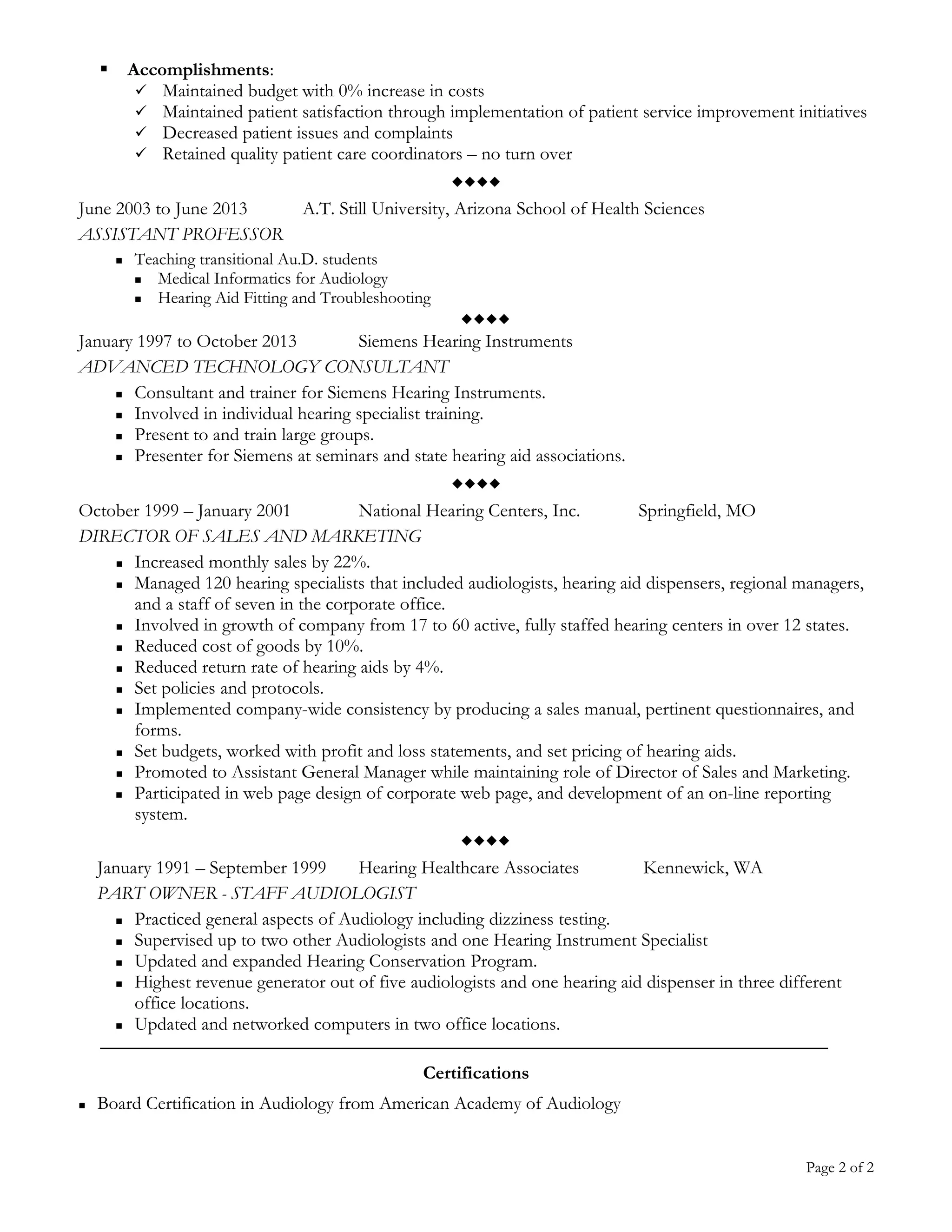 Newly formatted Resume 2 pages | PDF