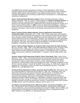 FrancisP_concise102015 | DOC | Desktop Publishing | Computer Software ...