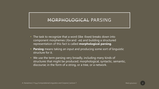 Computational Linguistics Finite State Automata Ppt