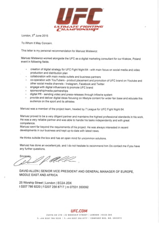 UFC reference letter | PDF