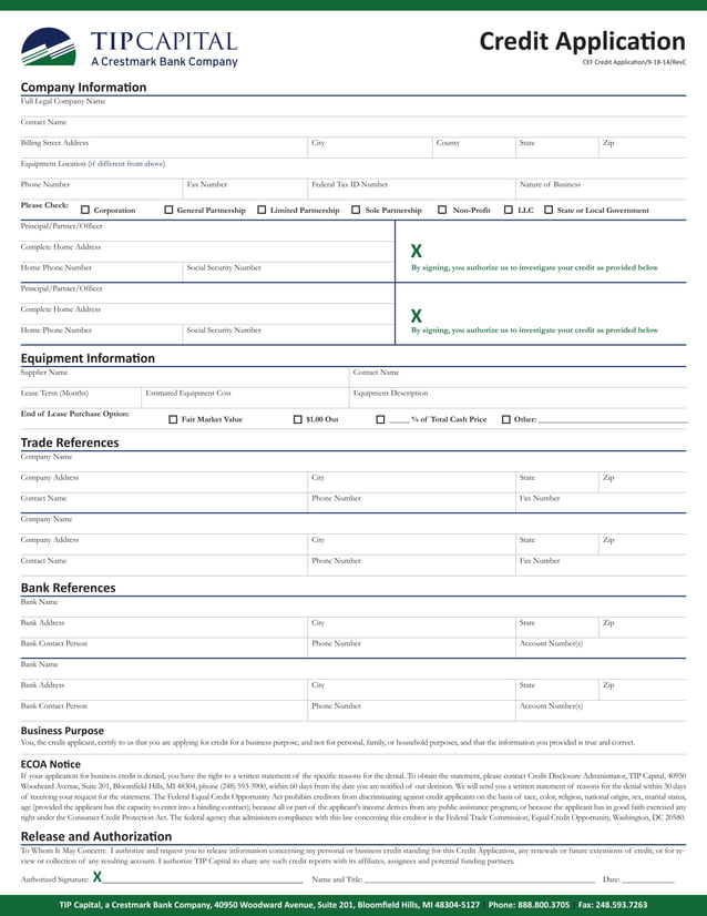 2014 TIP Credit Application Form, 9-18-14 | PDF