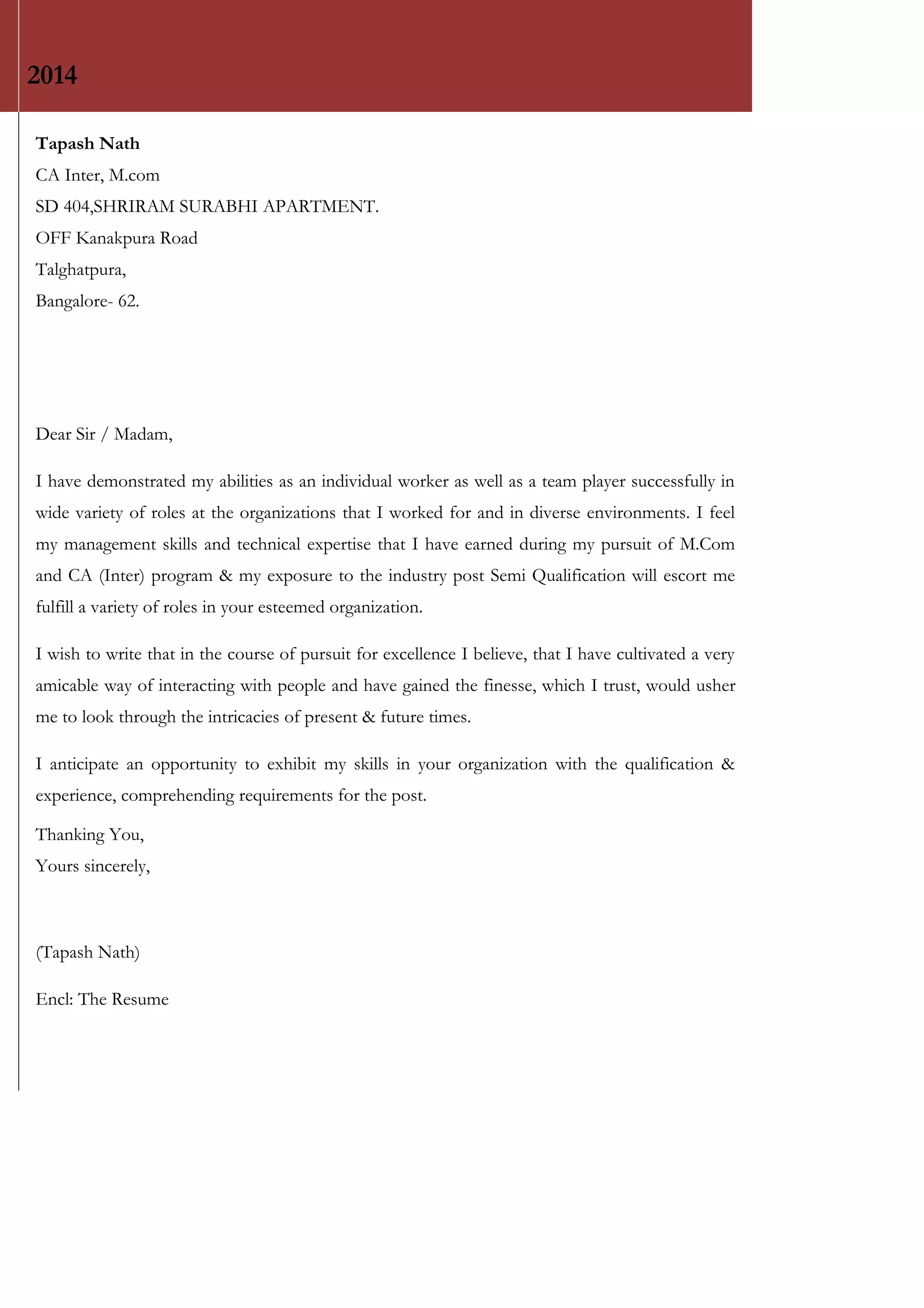 TAPASH Jan 2015 Finance | PDF