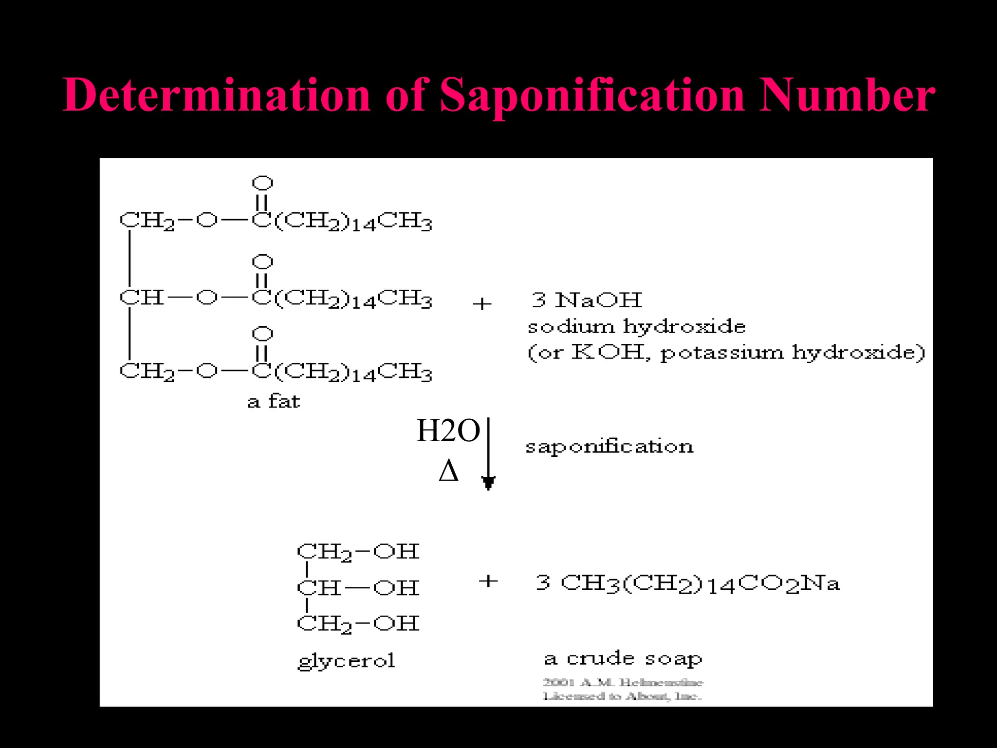 Determination of saponification number in fats and oils | PPT