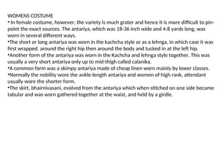 history of Indian costume, evolution of dress | PPT