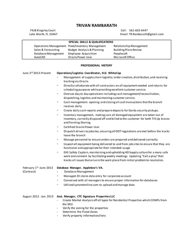 trivan_resume revised 2015 | PDF