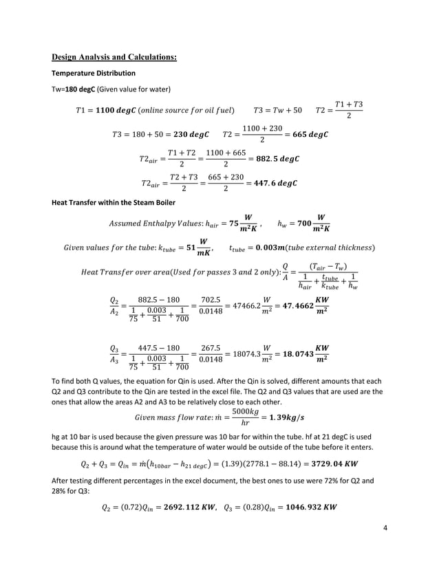 Thermodynamic Design of a Fire-Tube Steam Boiler | PDF | Physics | Science