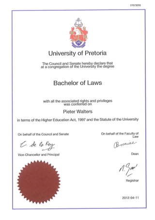 Bachelor of Laws | PDF