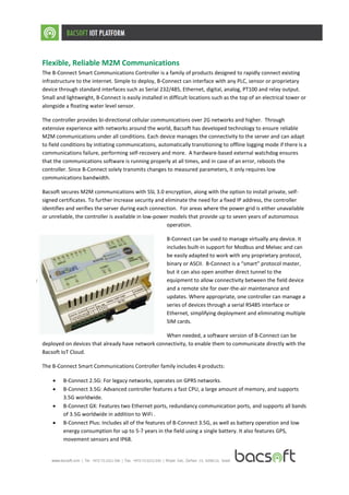 Bacsoft IoT Platform Whitepaper | PDF