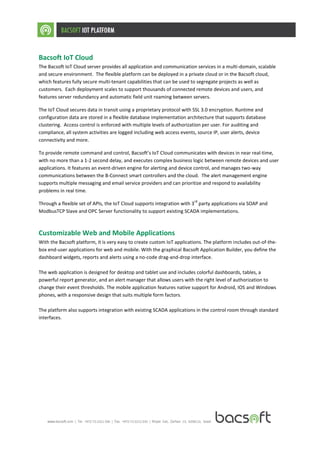 Bacsoft IoT Platform Whitepaper | PDF