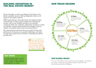 CBRE CAPITAL ADVISORS BROCHURE | PDF