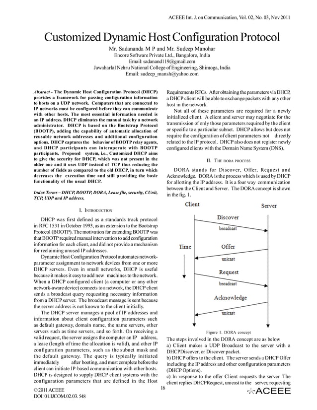 Customized Dynamic Host Configuration Protocol Pdf