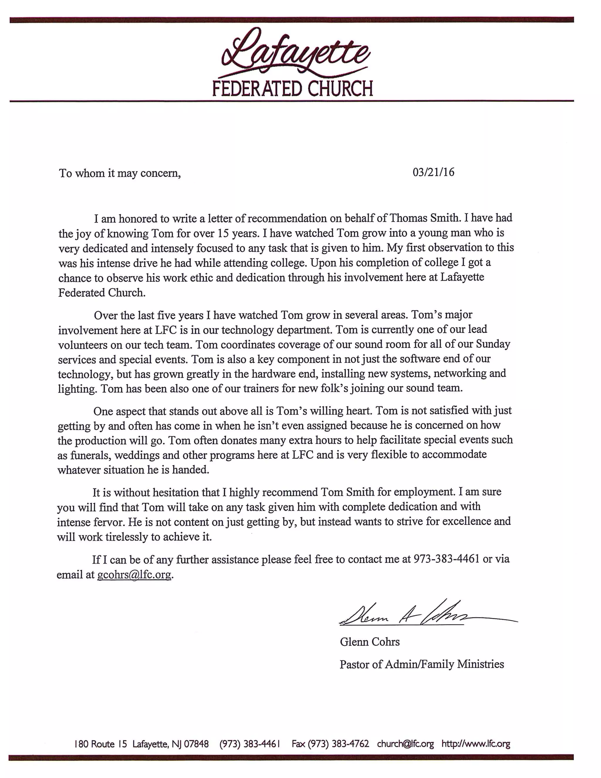 Letters of Rec | PDF