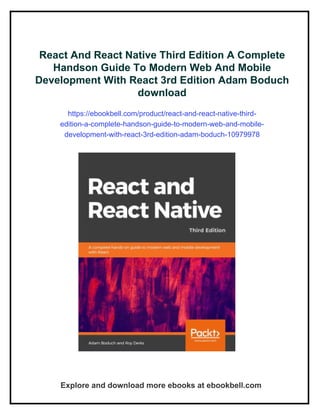 React And React Native Third Edition A Complete Handson Guide To Modern ...
