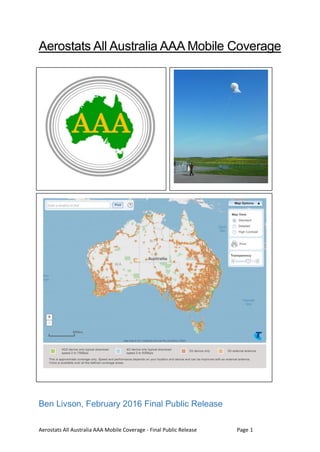 Aerostats All Australia AAA Mobile Coverage - Final | PDF