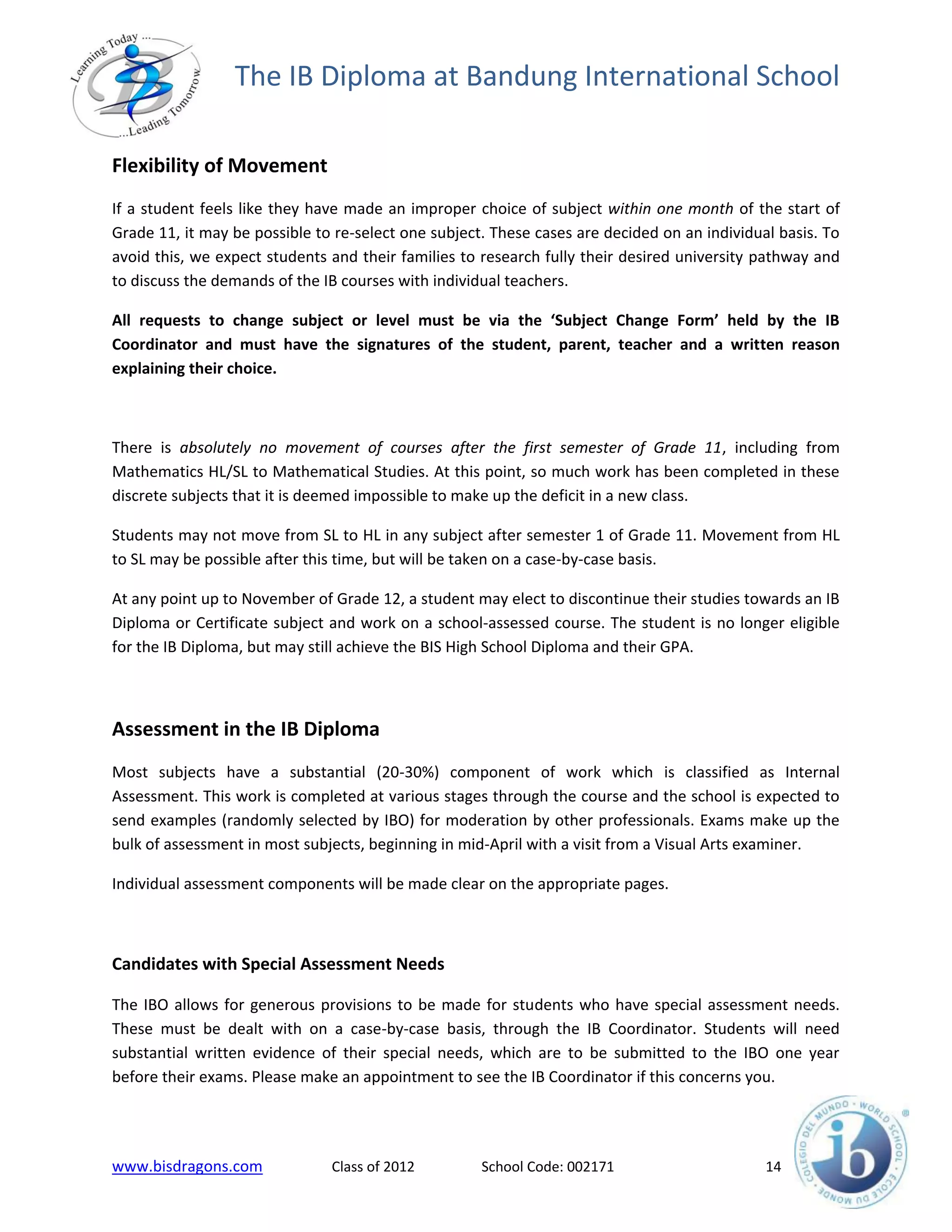 IBDP Handbook 2010-11 | PDF