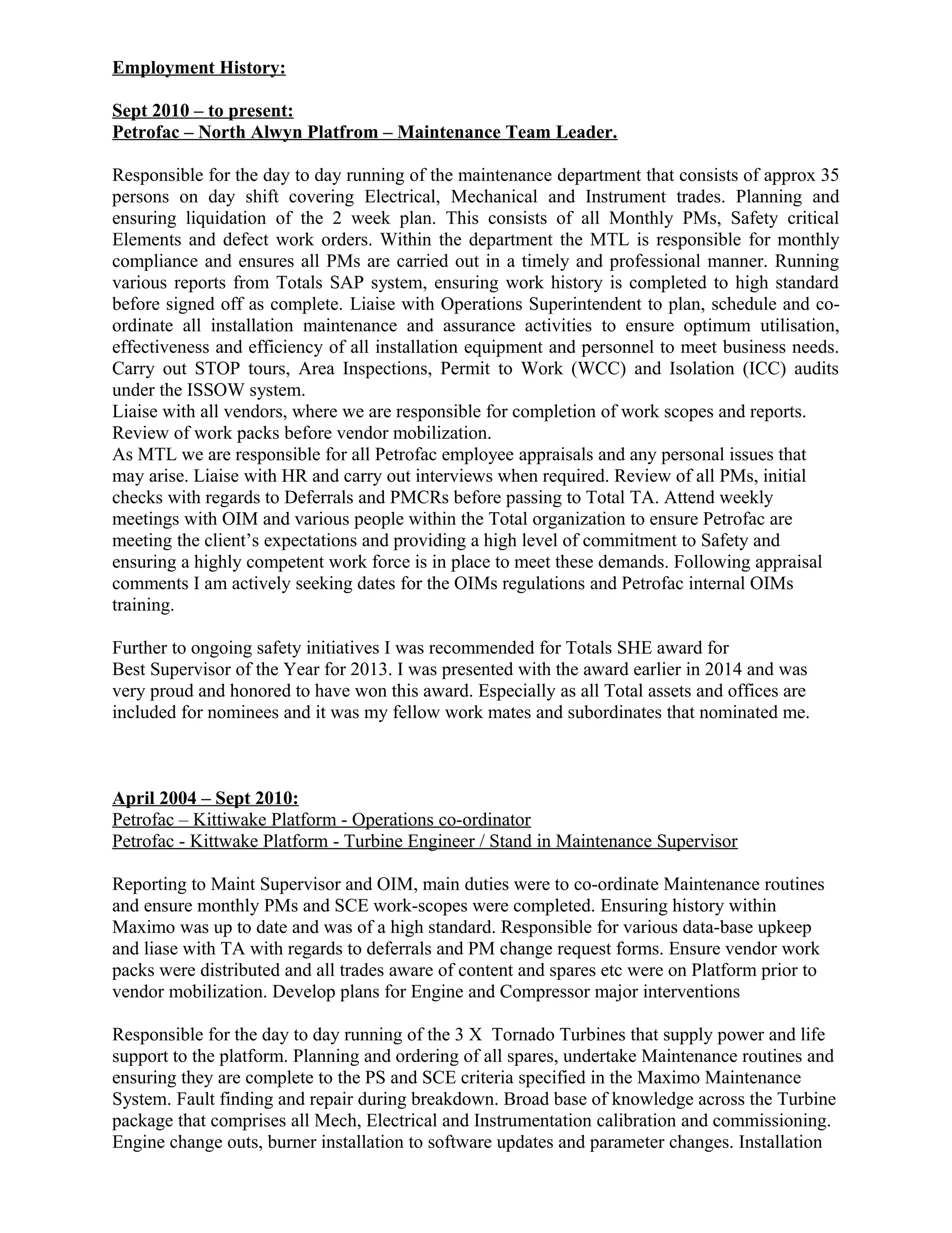 MarkBarbour CV November 2015 | DOC