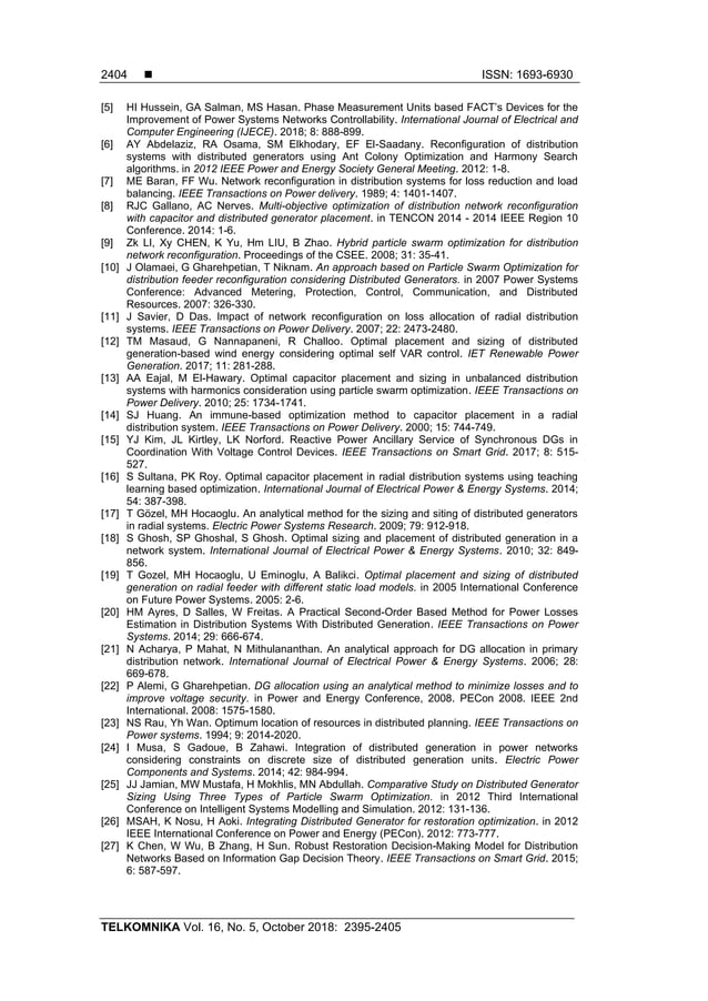 Critical Review Of Different Methods For Siting And Sizing Distributed Generators Pdf