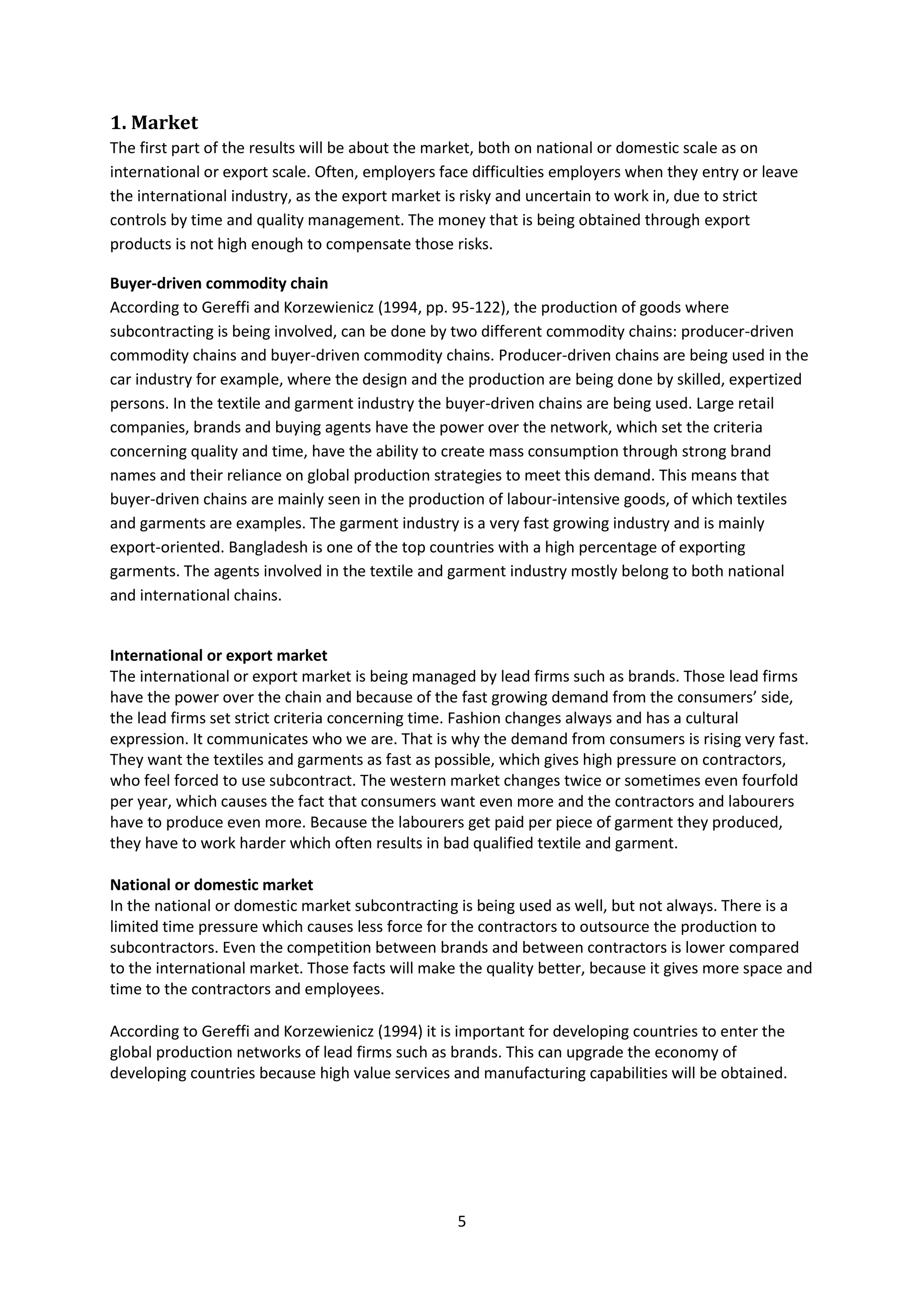 Chain governance and subcontracting in textile and garment industry | PDF