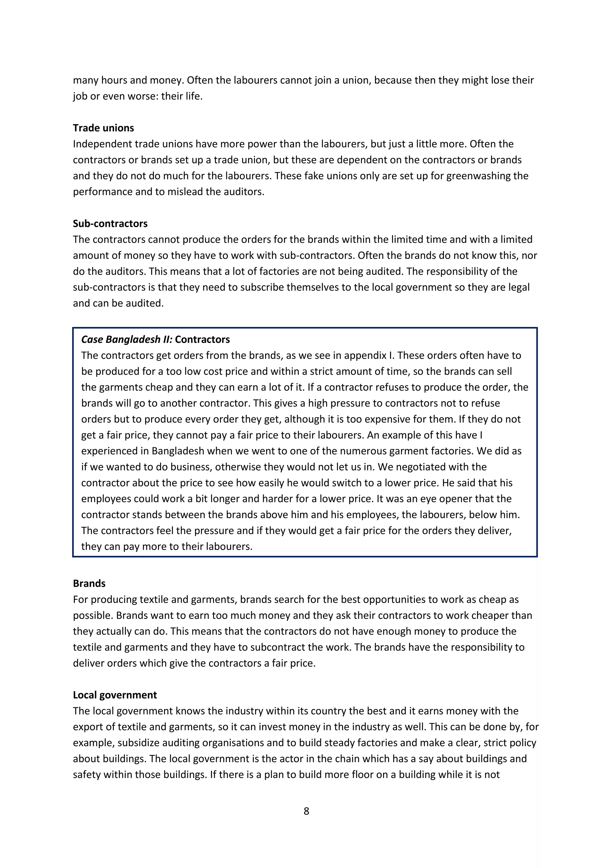 Chain governance and subcontracting in textile and garment industry | PDF