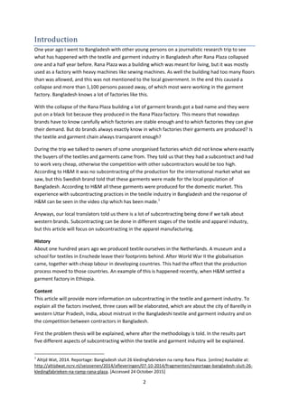 Chain governance and subcontracting in textile and garment industry | PDF